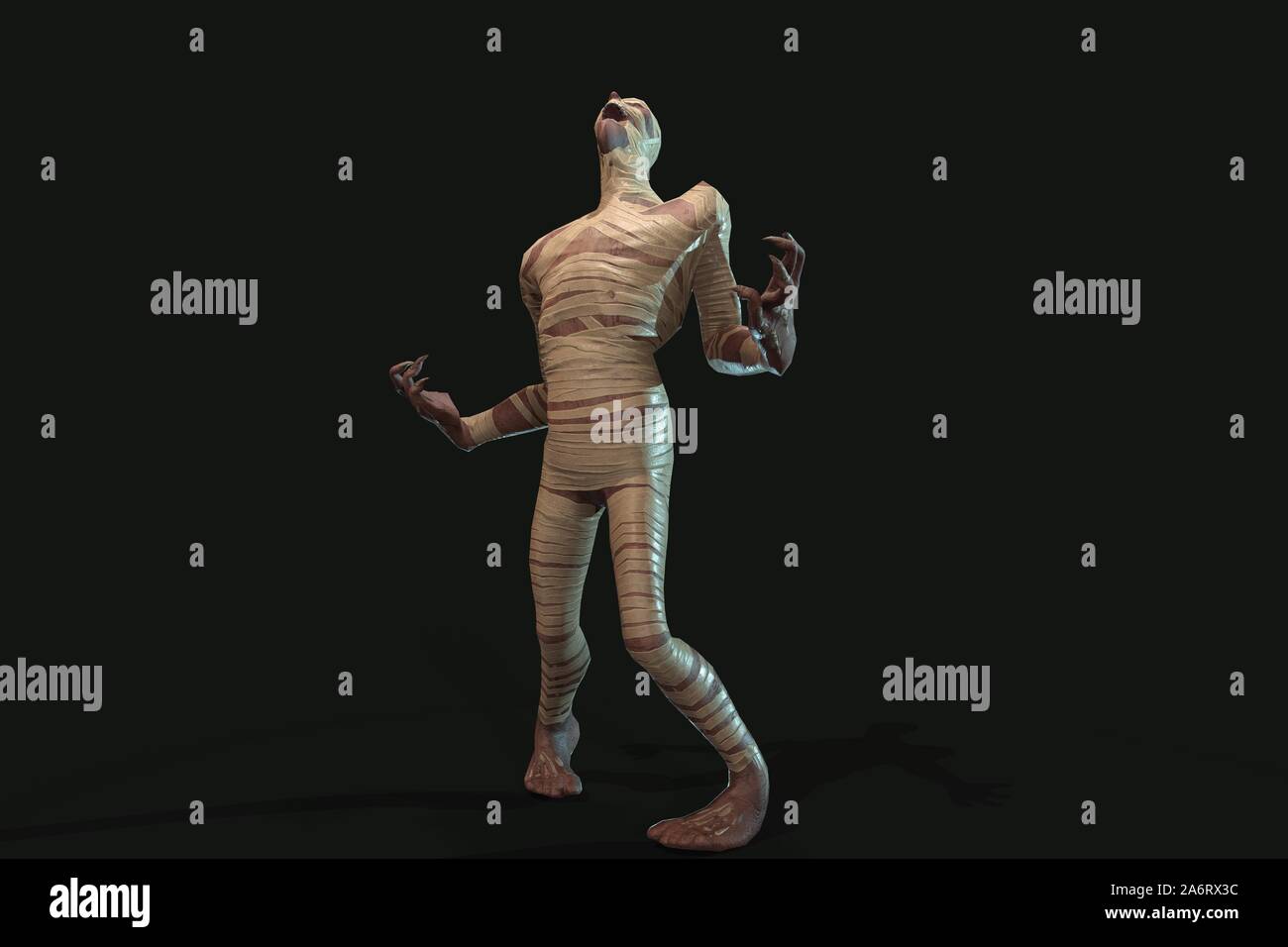 Fantasy character Mummy - 3D render, on dark background Stock Photo - Alamy