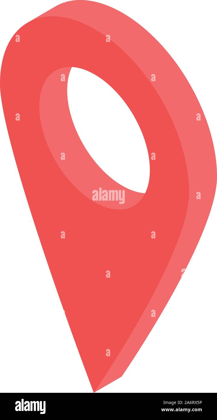 Red gps pin icon, isometric style Stock Vector Image & Art - Alamy