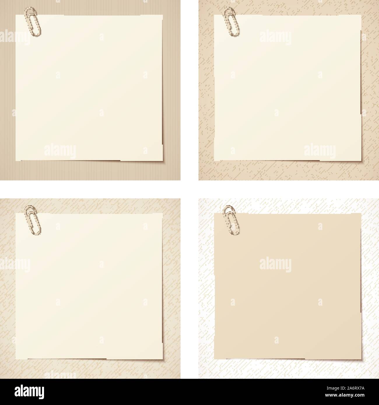 Set of four beige rustic blank cards. Vector eps-10 Stock Vector Image ...