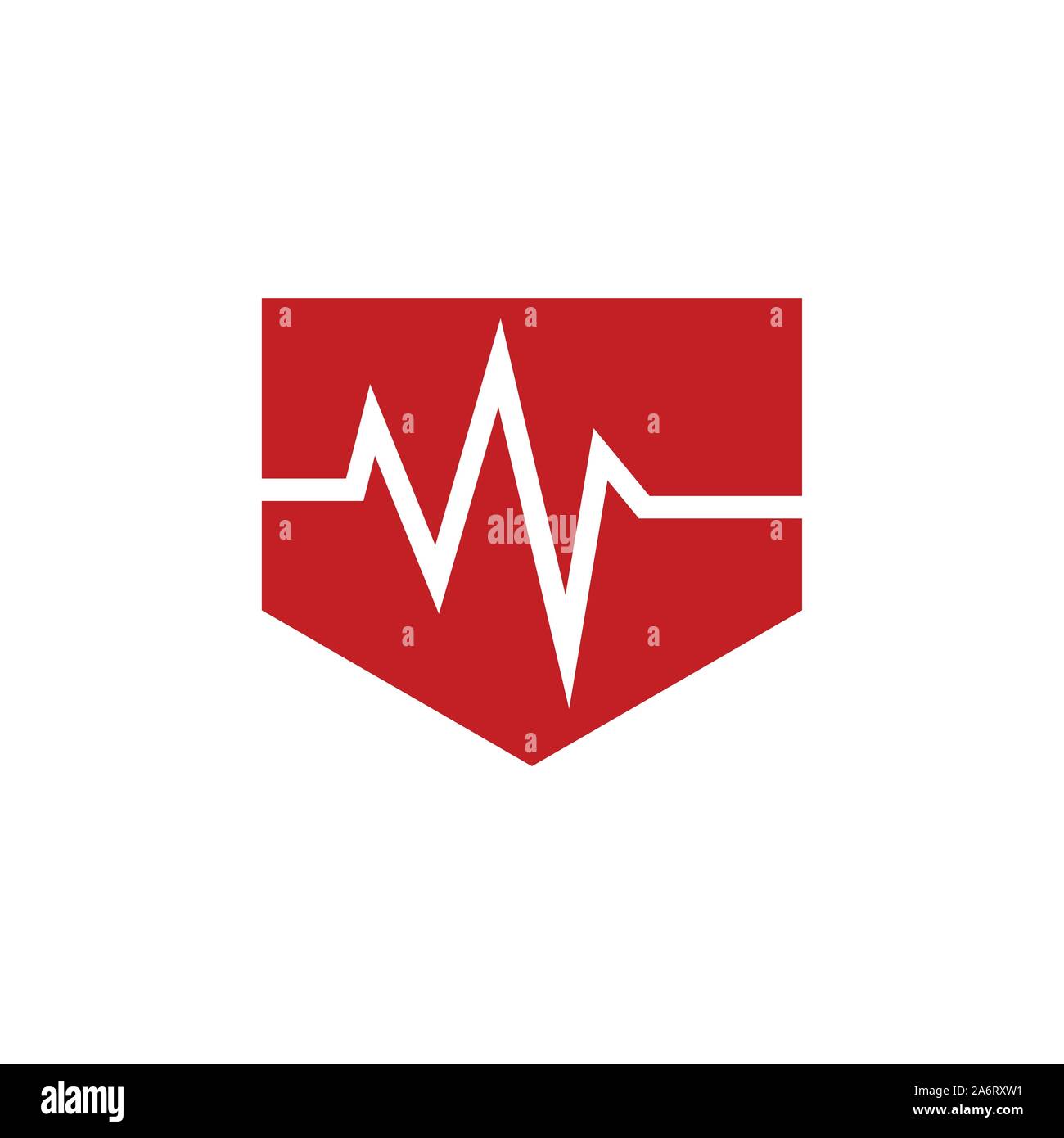 Medical care logo. Blue and red color. Abstract healthcare icon ...