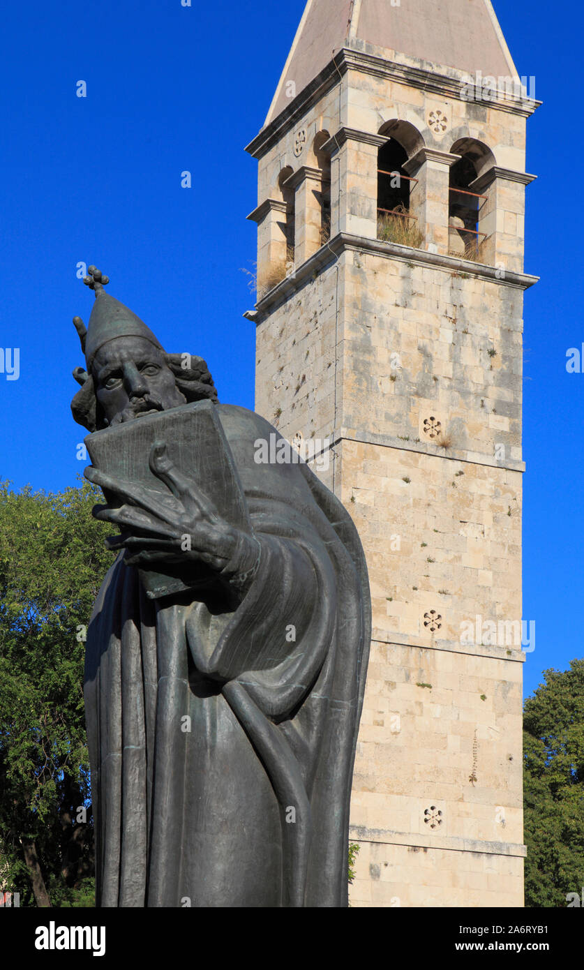 Croatia, Split, Bishop Gregory of Nin statue, Ivan Mestrovic sculptor ...