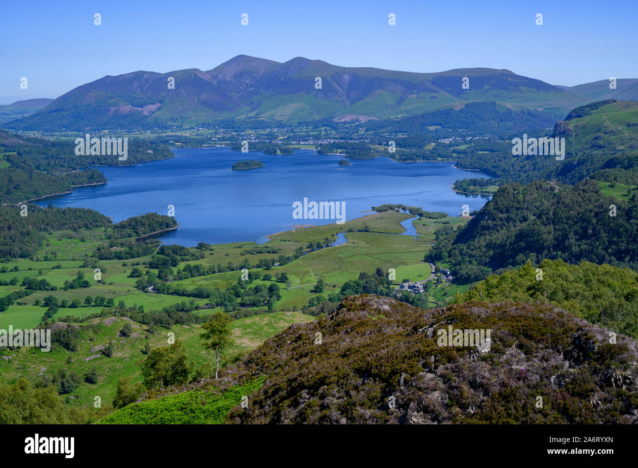 View over Derwent Water from King's How viewpoint, Lake District ...