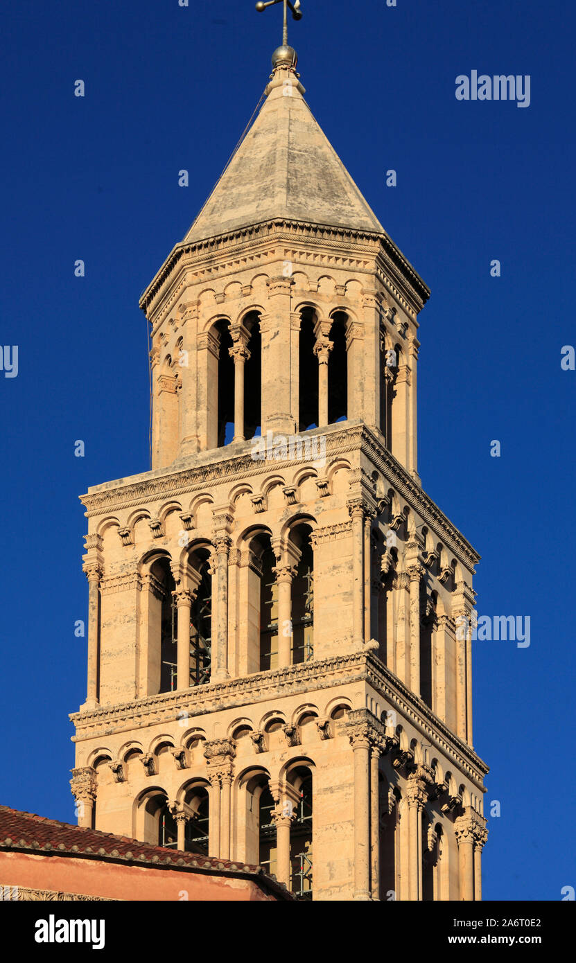 Croatia, Split, Cathedral, tower Stock Photo - Alamy