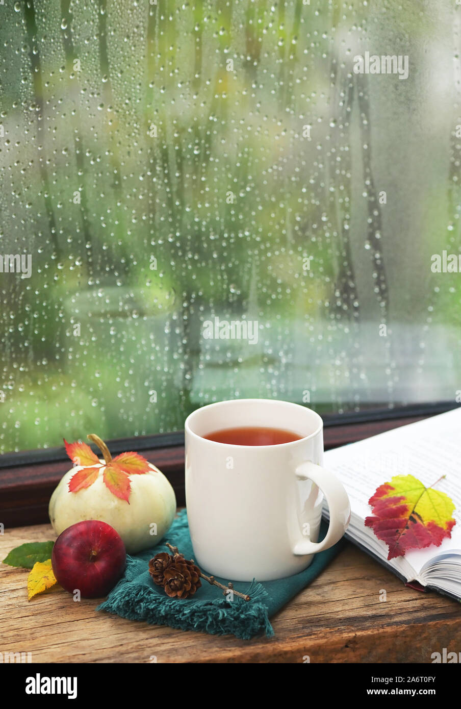 Tea cup in rainy day hi-res stock photography and images - Alamy