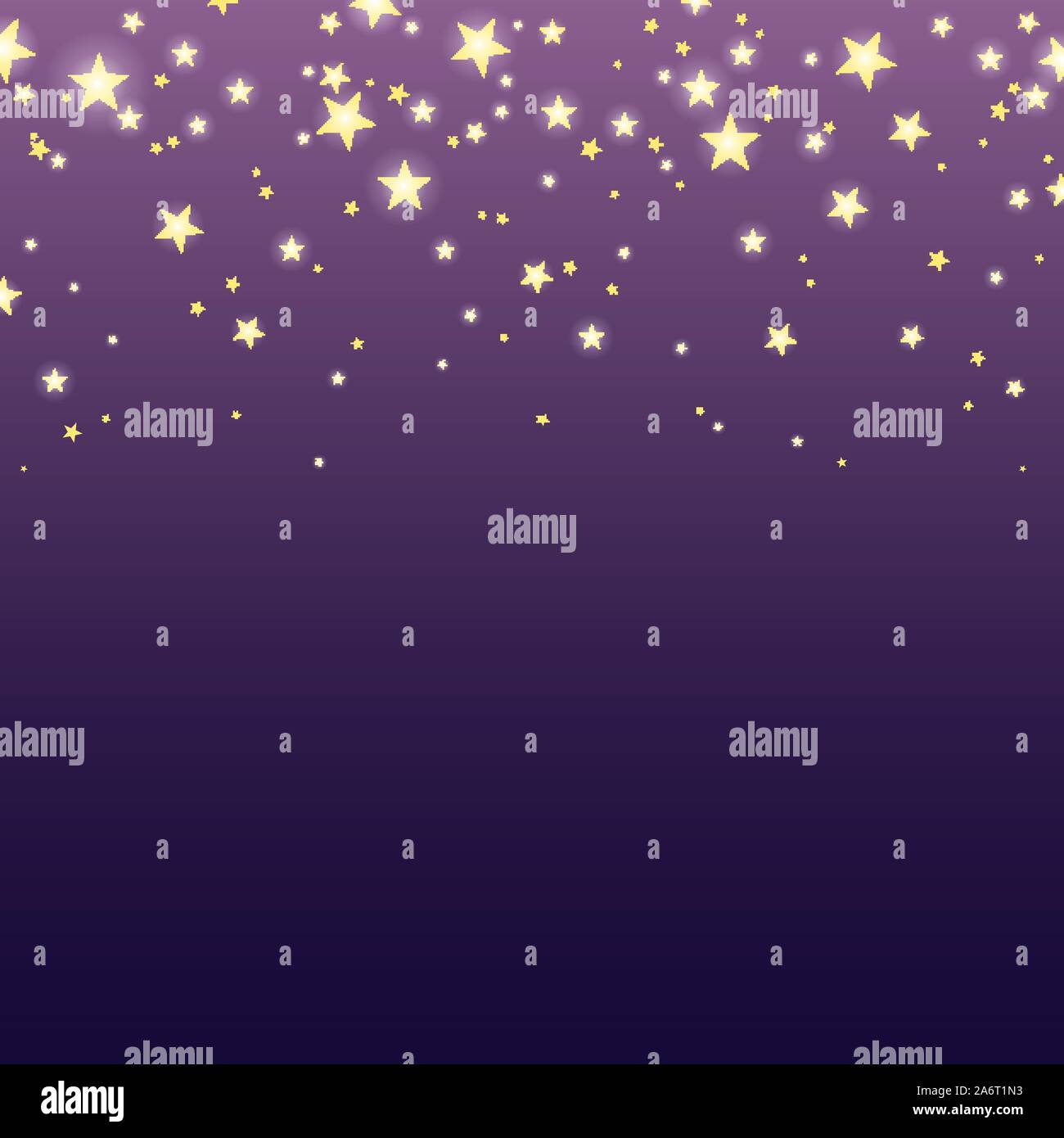 Vector purple background with falling shining gold stars Stock Vector ...