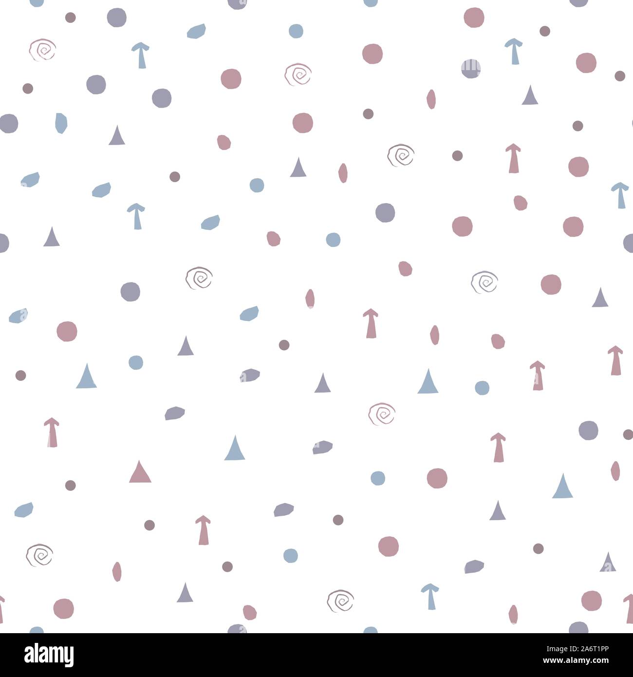 Geometric Seamless Pattern with tiny objects like triangles, polygons ...