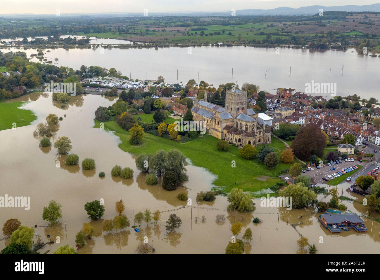 Aerial view flooding tewkesbury hi-res stock photography and images - Alamy