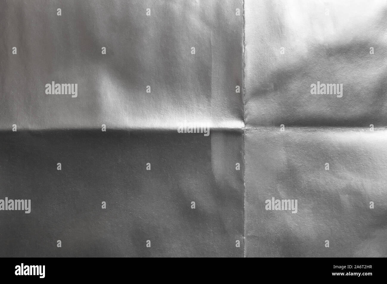 Silver wrapping paper with scratches and folds, texture background ...
