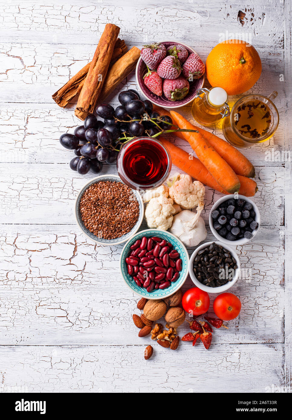 Cancer fighting products. Food for healthy Stock Photo - Alamy