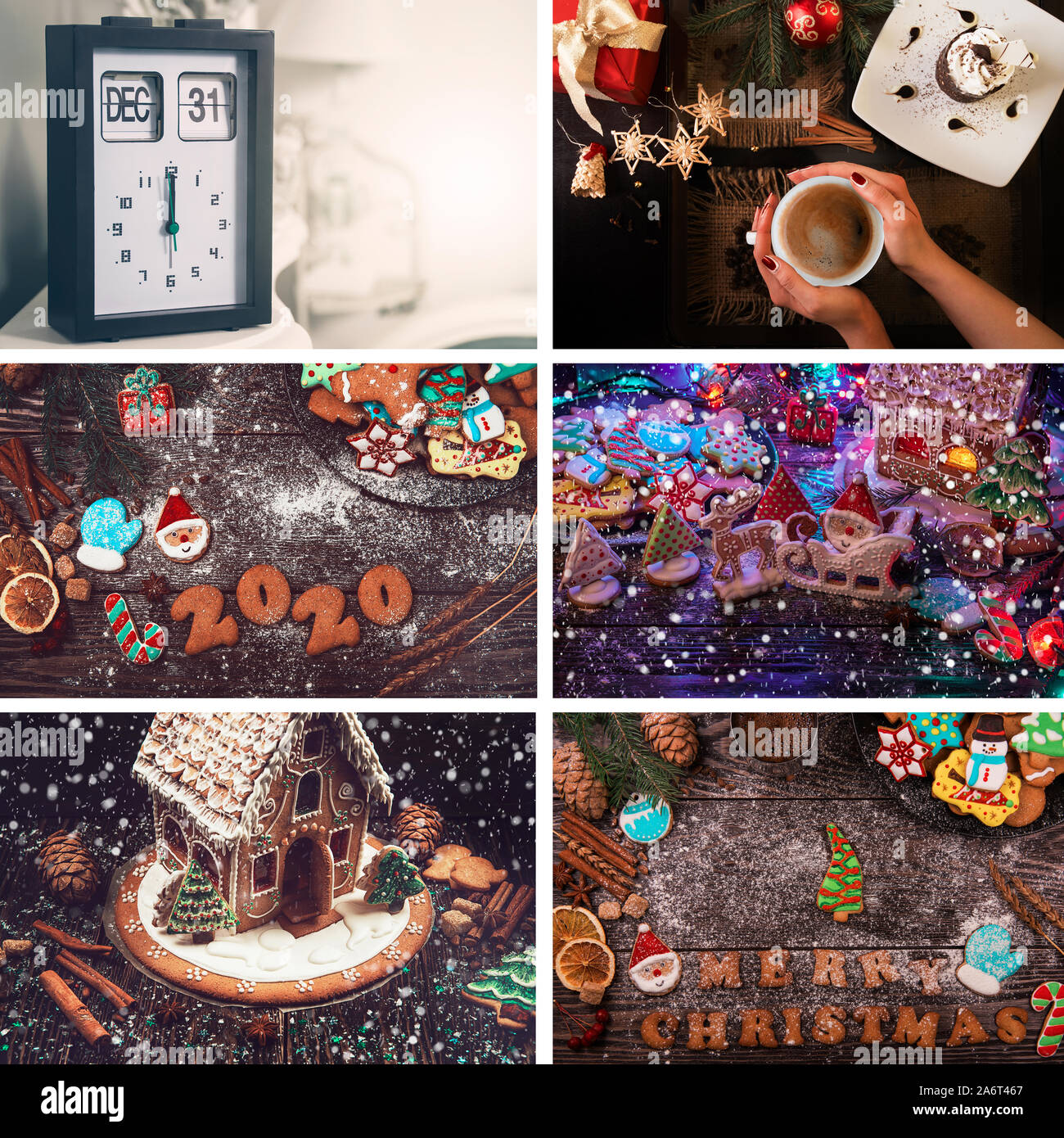 Set of different New year images Stock Photo - Alamy