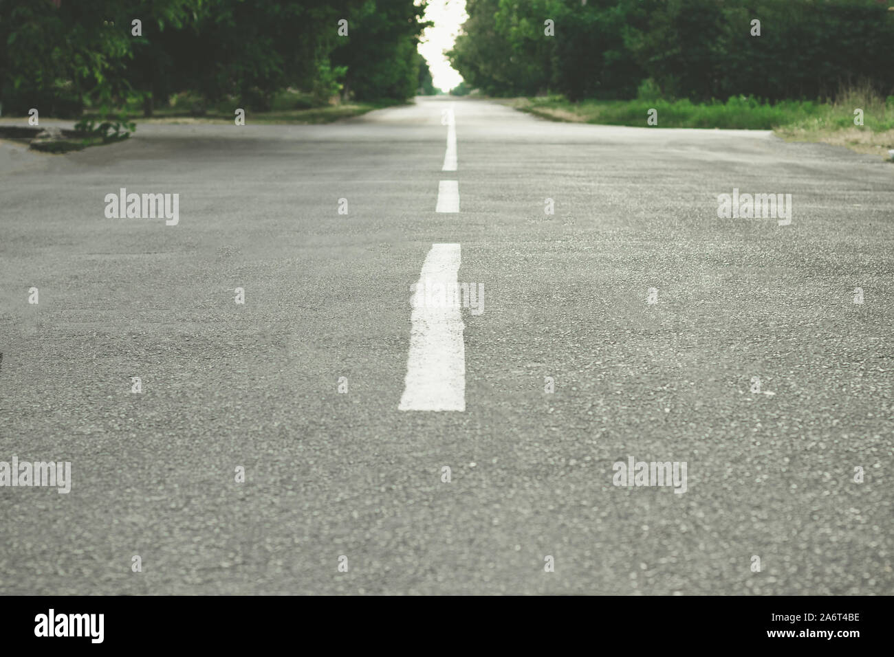 Empty race track and markings. New asphalt pavement. Horizontal ...