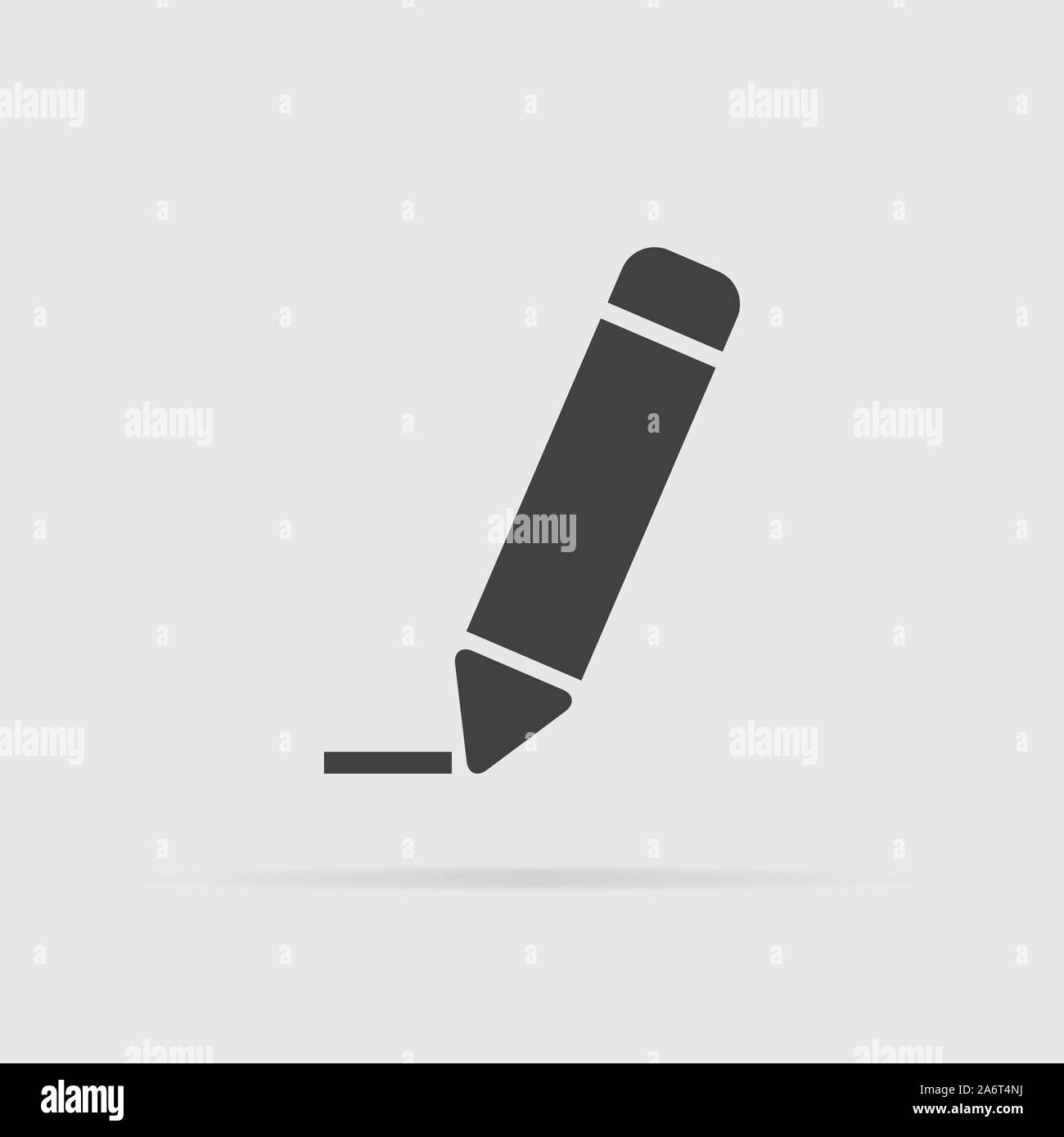 Edit icon in flat style isolated on grey background. For your design ...