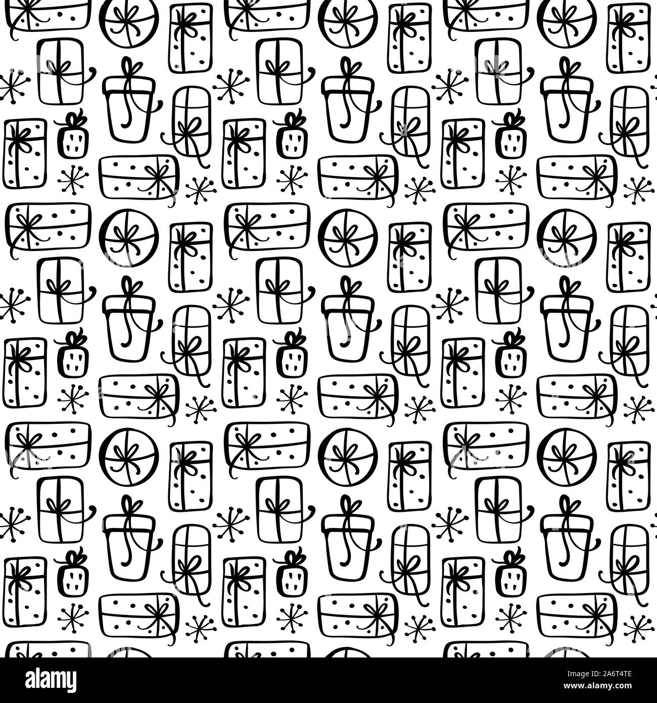 Vector Christmas Seamless pattern texture with gift boxes. Can be used ...