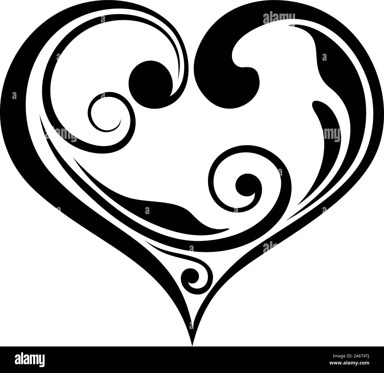 Curly Heart Clipart