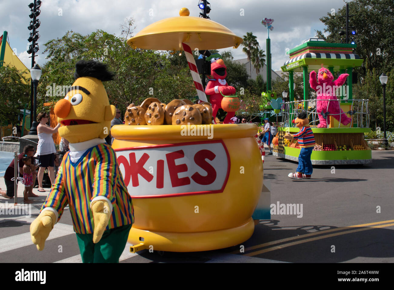 Orlando, Florida. October 24, 2019. Bert dancing in Sesame Street Party ...