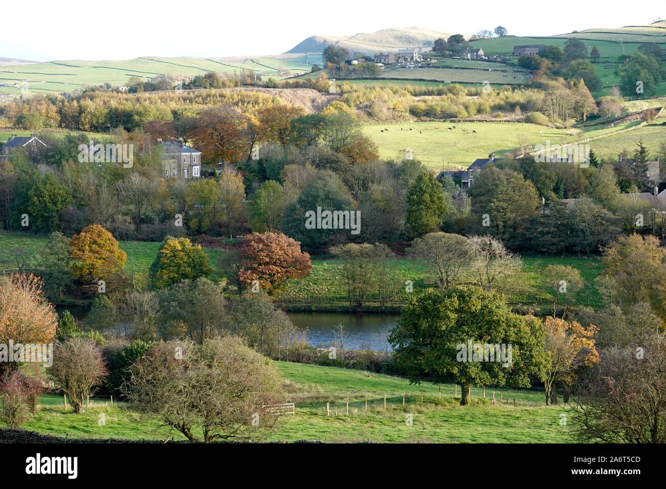 The village of Birch Vale in Derbyshire Stock Photo - Alamy