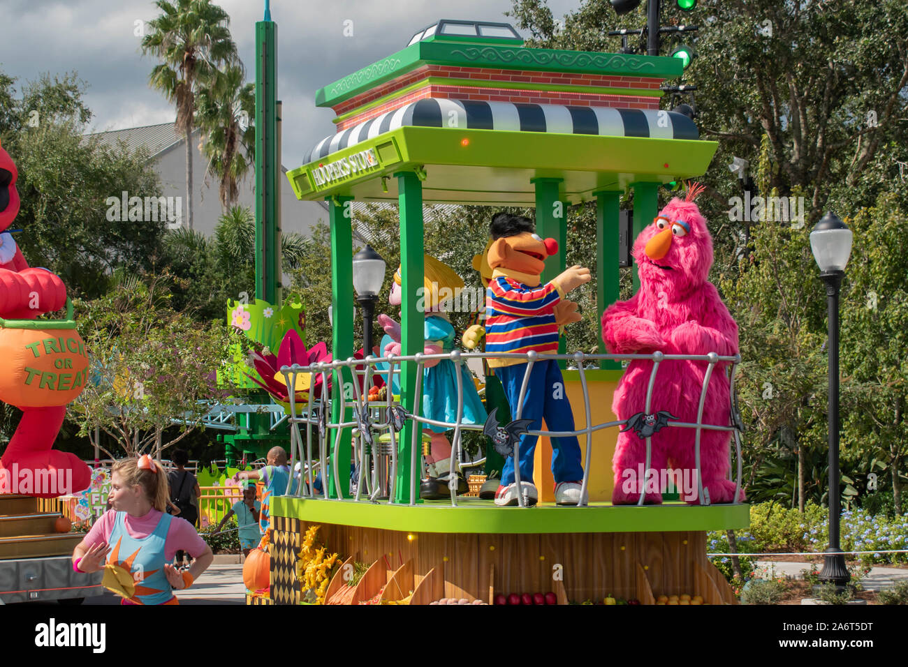 Orlando, Florida. October 24, 2019. Ernie and Telly Monster in Sesame ...