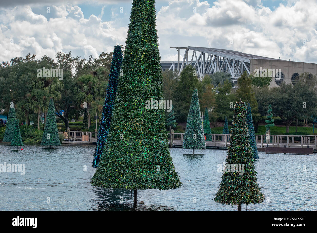 Orlando, Florida. October 24, 2019. Partial view of Shamu Stadium and ...