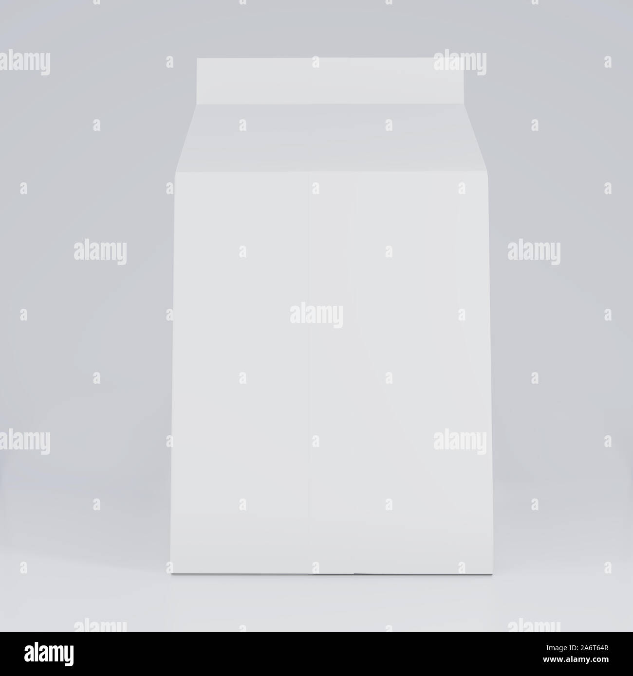 Blank milk box. Retail package mockup. 3d rendering Stock Photo - Alamy