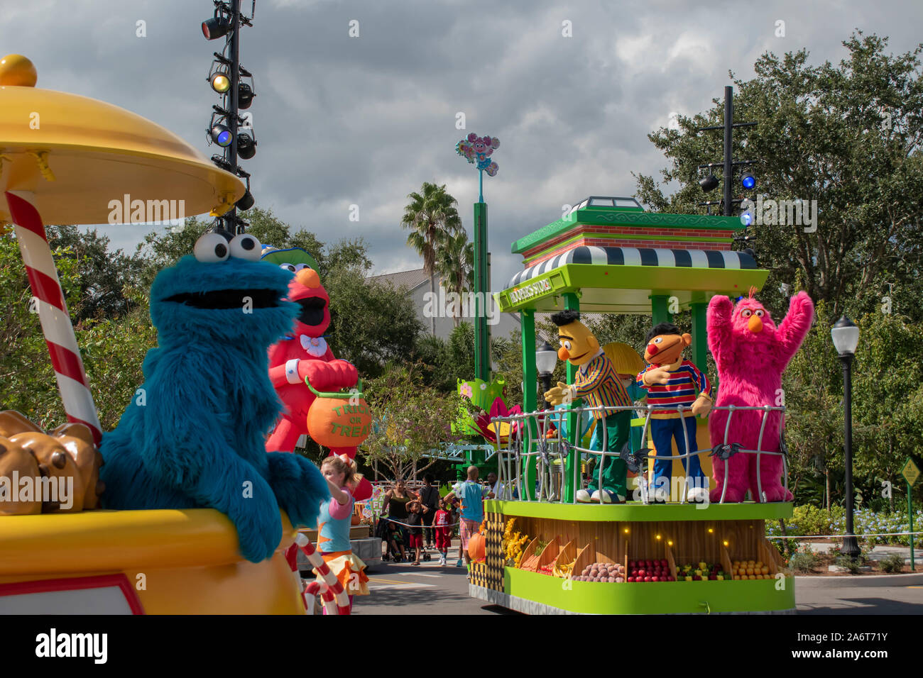 Orlando, Florida. October 24, 2019.Cookie Monster and Hoopers store ...