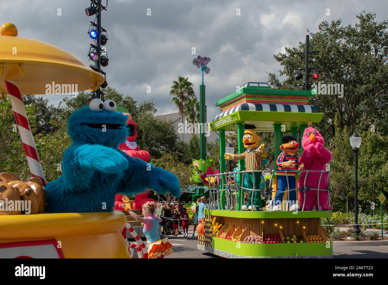 Orlando, Florida. October 24, 2019.Cookie Monster and Hoopers store ...