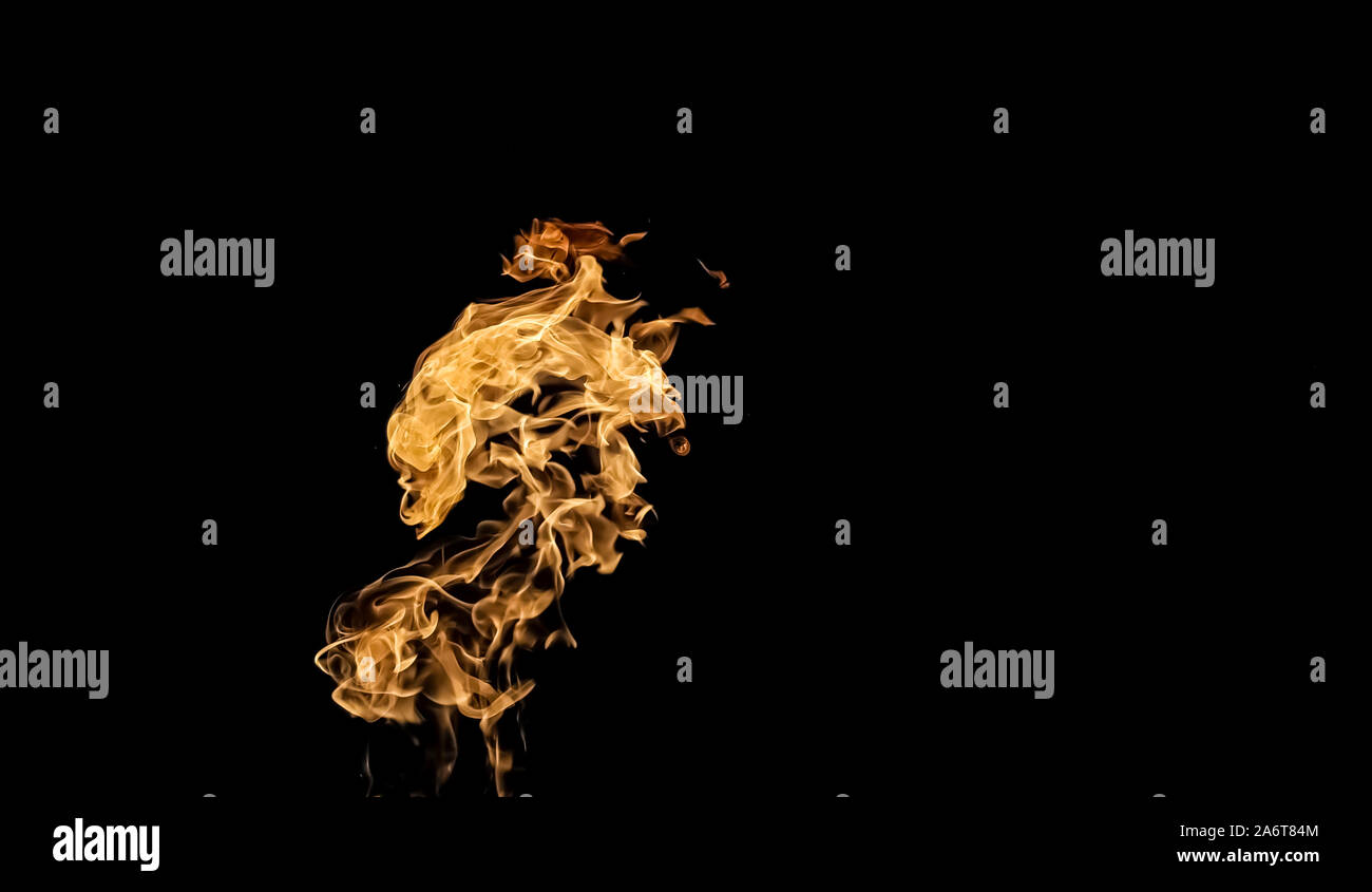 Fire flames on black background. fire on black background isolated ...
