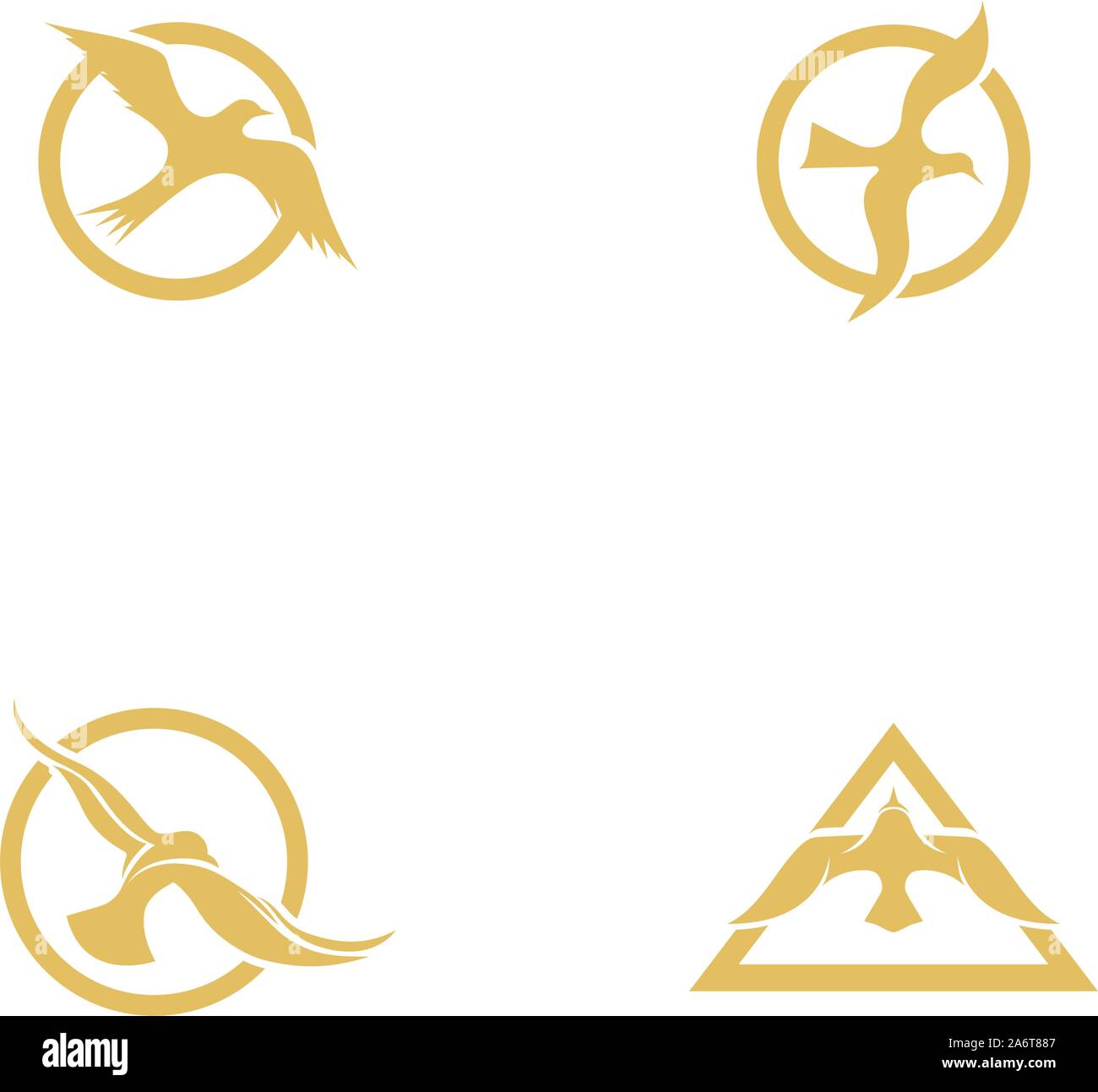 Bird fly Logo Template vector illustration design Stock Vector Image ...