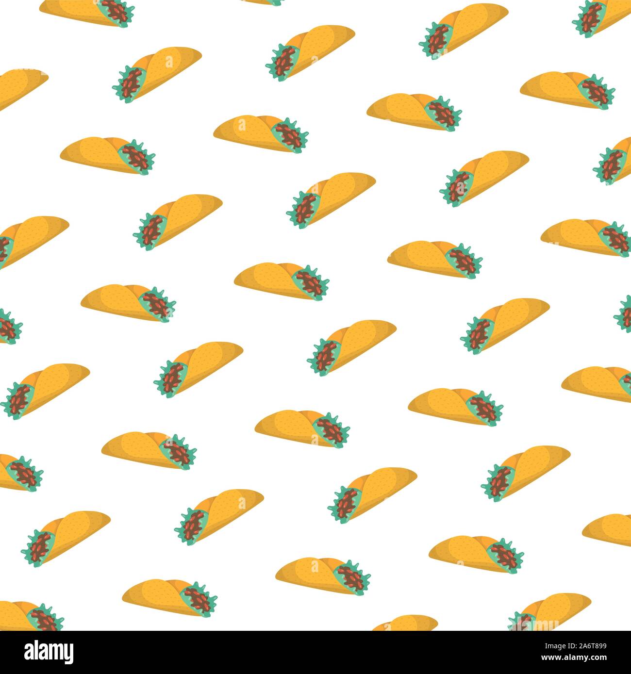 delicious mexican tacos traditional food pattern Stock Vector Image ...