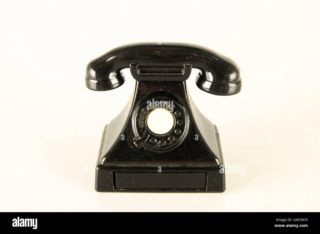 Close-up of toy telephone Object on a White Background Stock Photo - Alamy