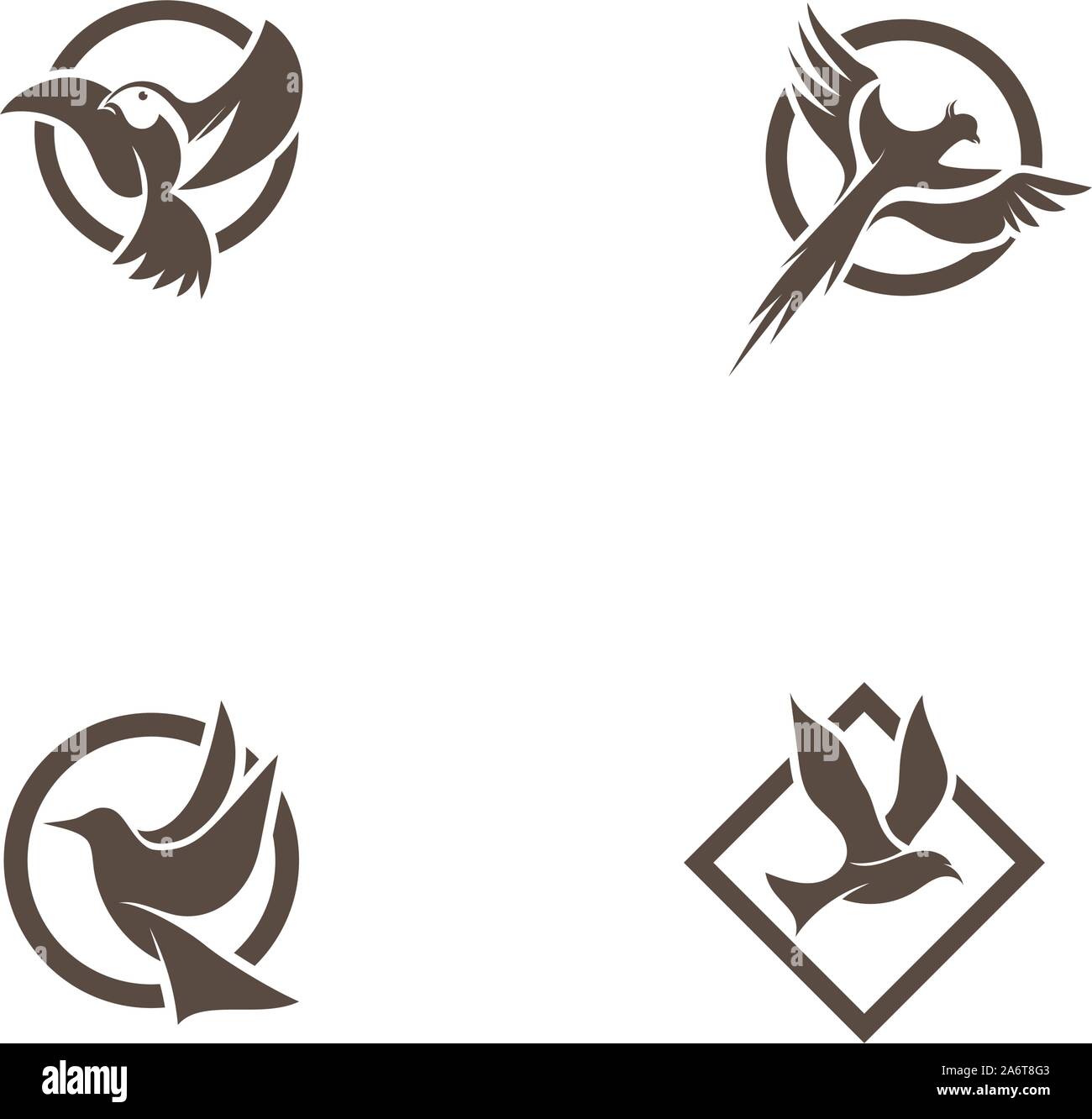 Bird fly Logo Template vector illustration design Stock Vector Image ...