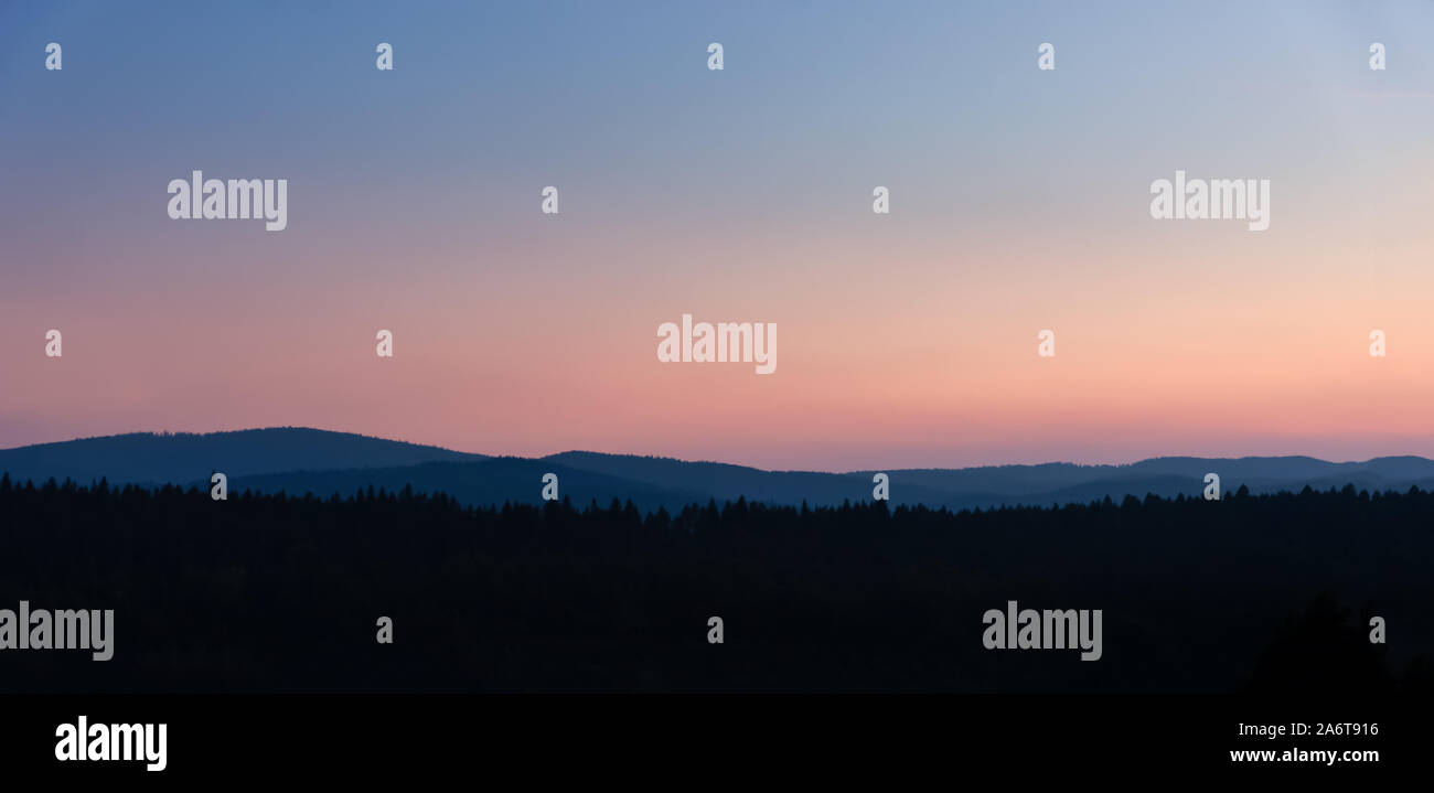 Mountain silhouette at night gradient background hi-res stock ...
