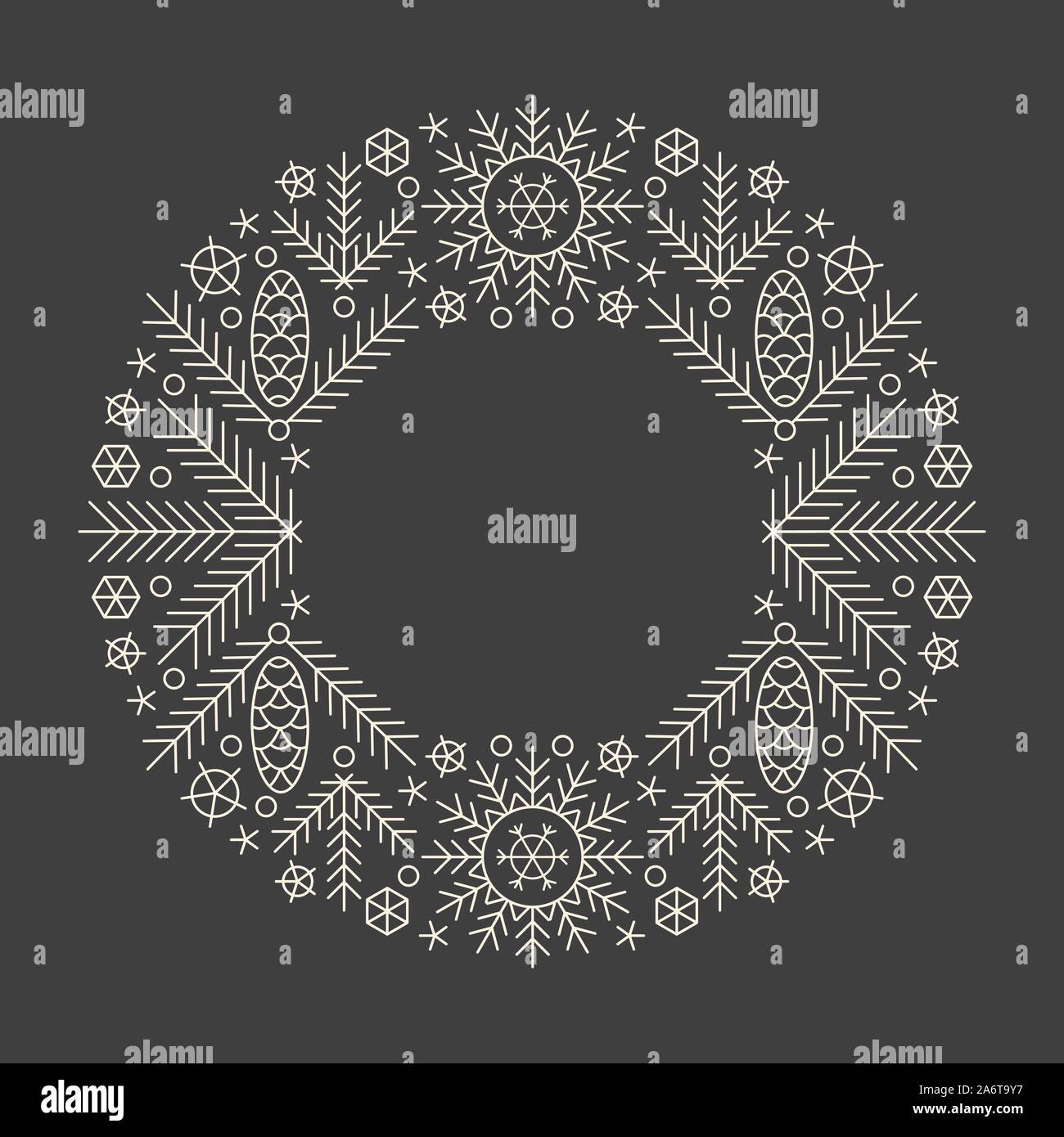 Illustration symmetrical christmas tree design hi-res stock photography ...