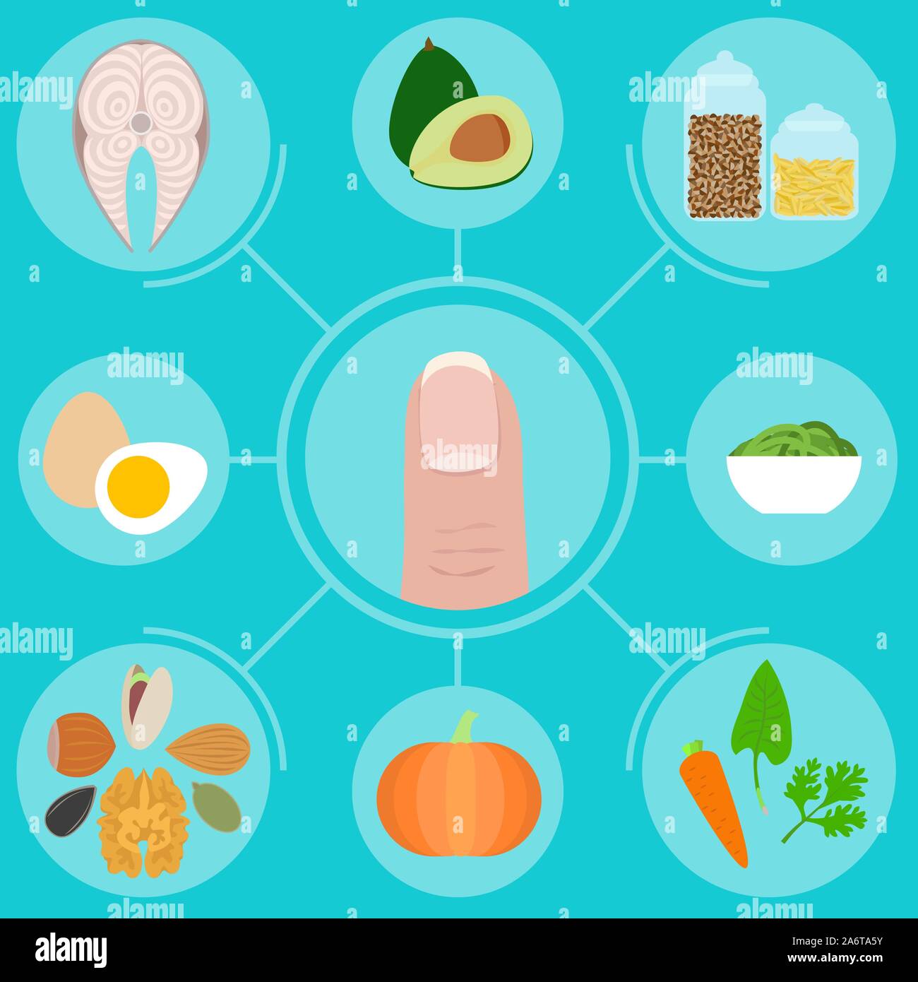 Strong healthy nails Stock Vector Images - Alamy