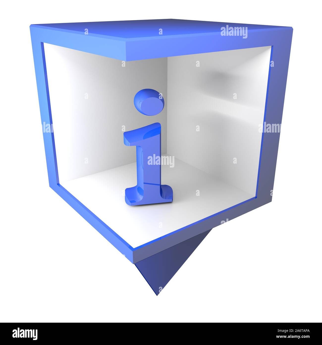 Info point blue sign icon isolated on white background - 3D rendering ...