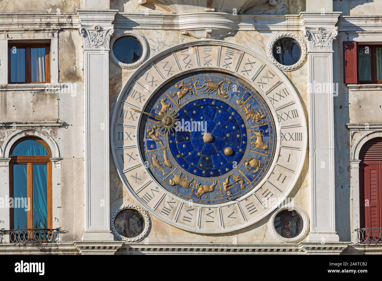 Zodiac Clock San Marco in Venice Italy Stock Photo - Alamy