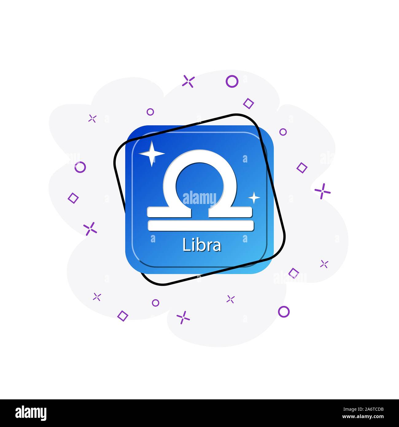 Libra zodiac sign outline hi-res stock photography and images - Alamy