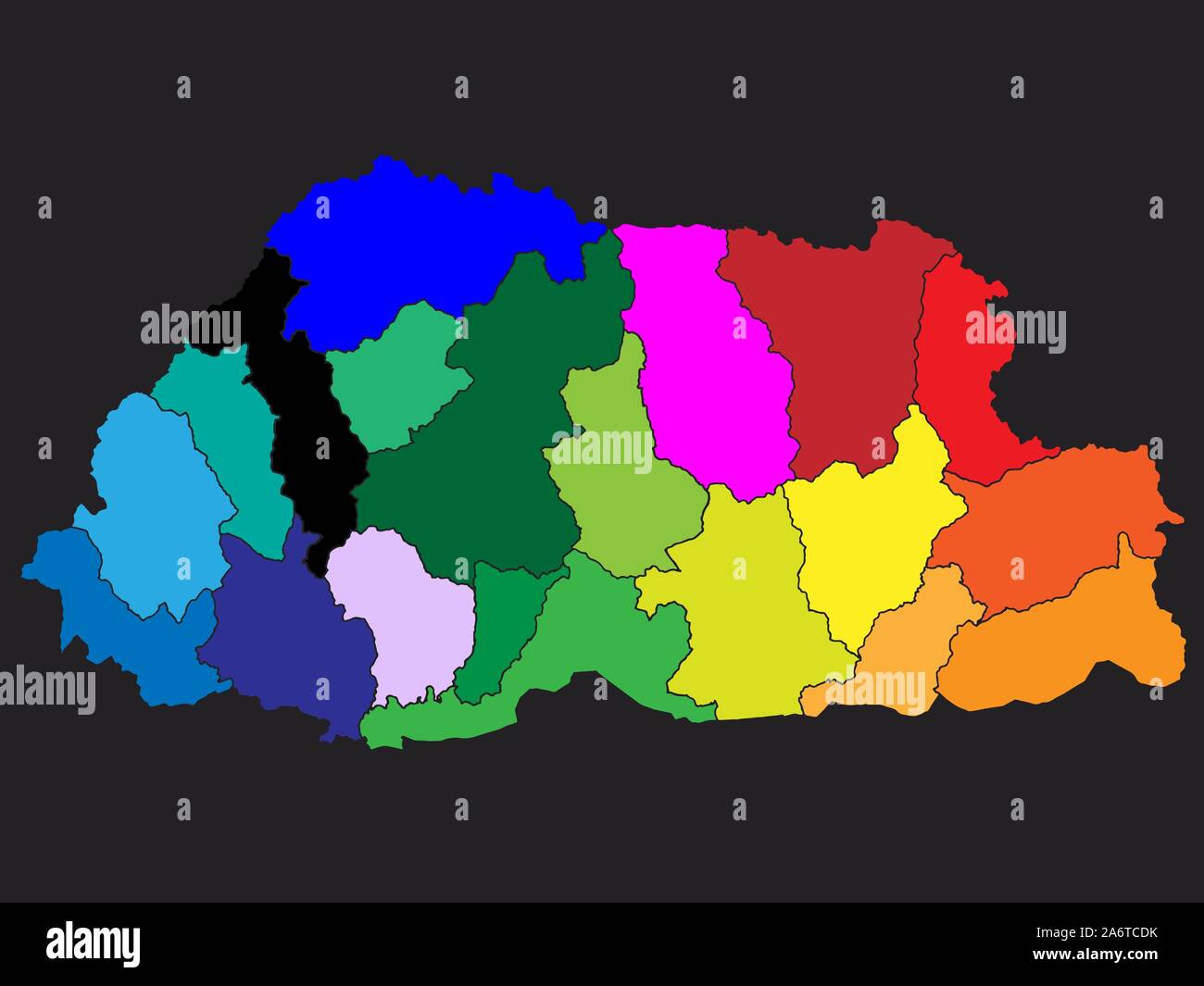 Bhutan map Vector illustration eps 10 Stock Vector Image & Art - Alamy