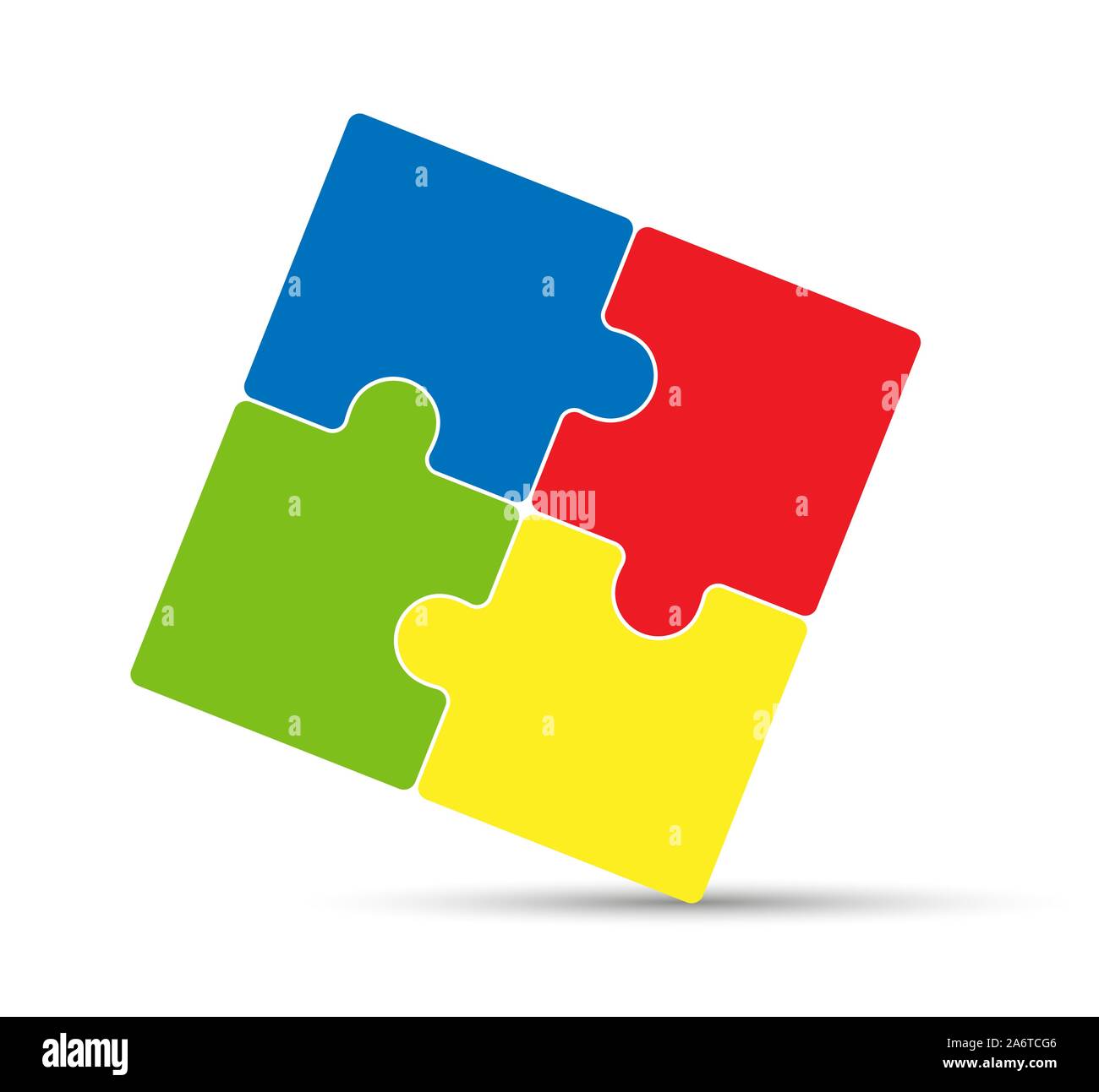 Puzzle icon. Solid colored filled outline. Flat design Stock Vector ...