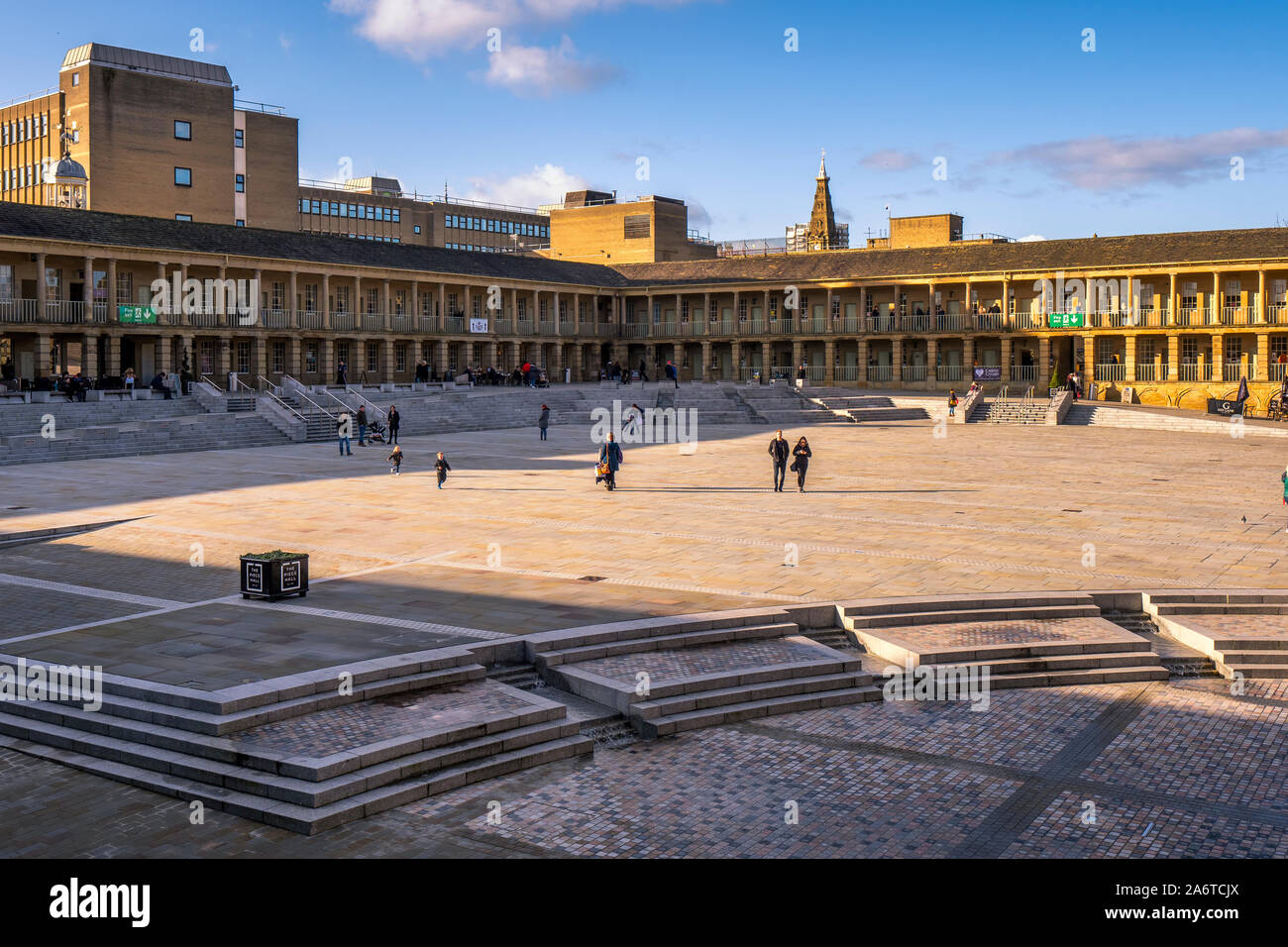 27.10.2019 Halifax, West Yorkshire, UK, The Piece Hall is a Grade I ...