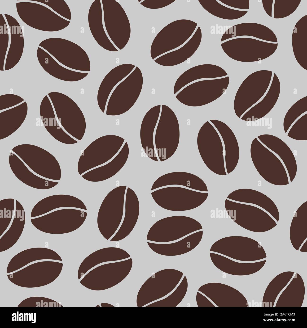 Modern seamless pattern with coffee beans on subtle grey background ...