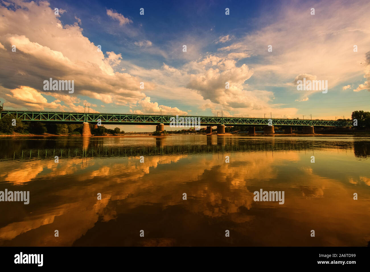 bridge in Warsaw, Poland Stock Photo - Alamy