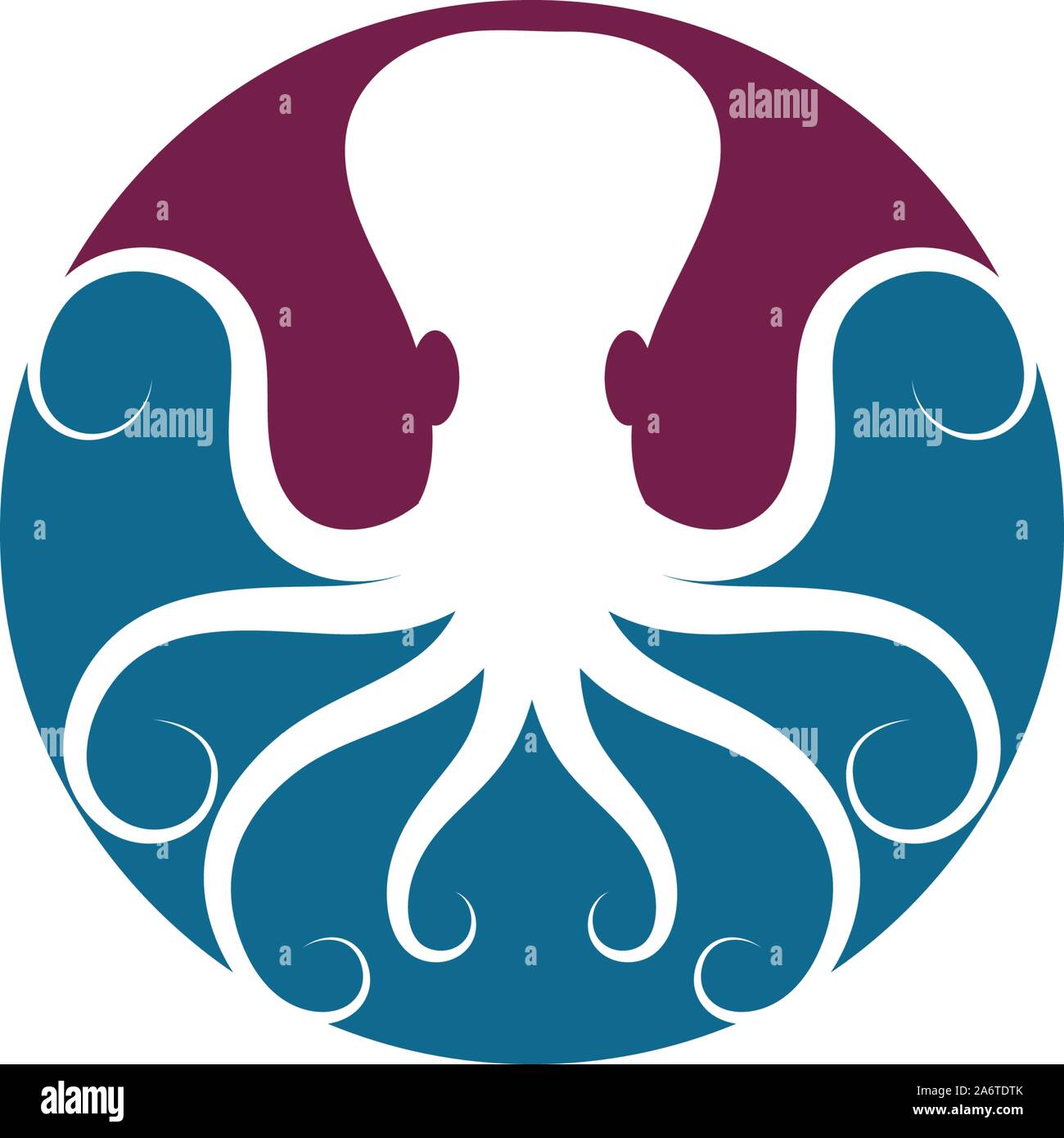 Octopus logo vector vectors Cut Out Stock Images & Pictures - Alamy