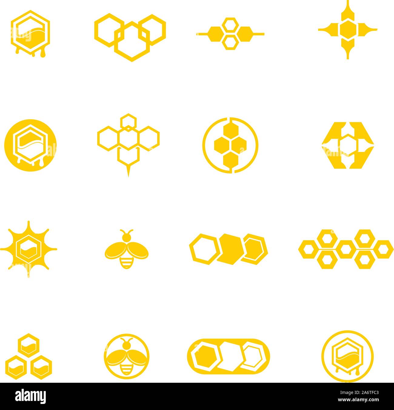 Honeycomb ilustration logo vector template Stock Vector Image & Art - Alamy