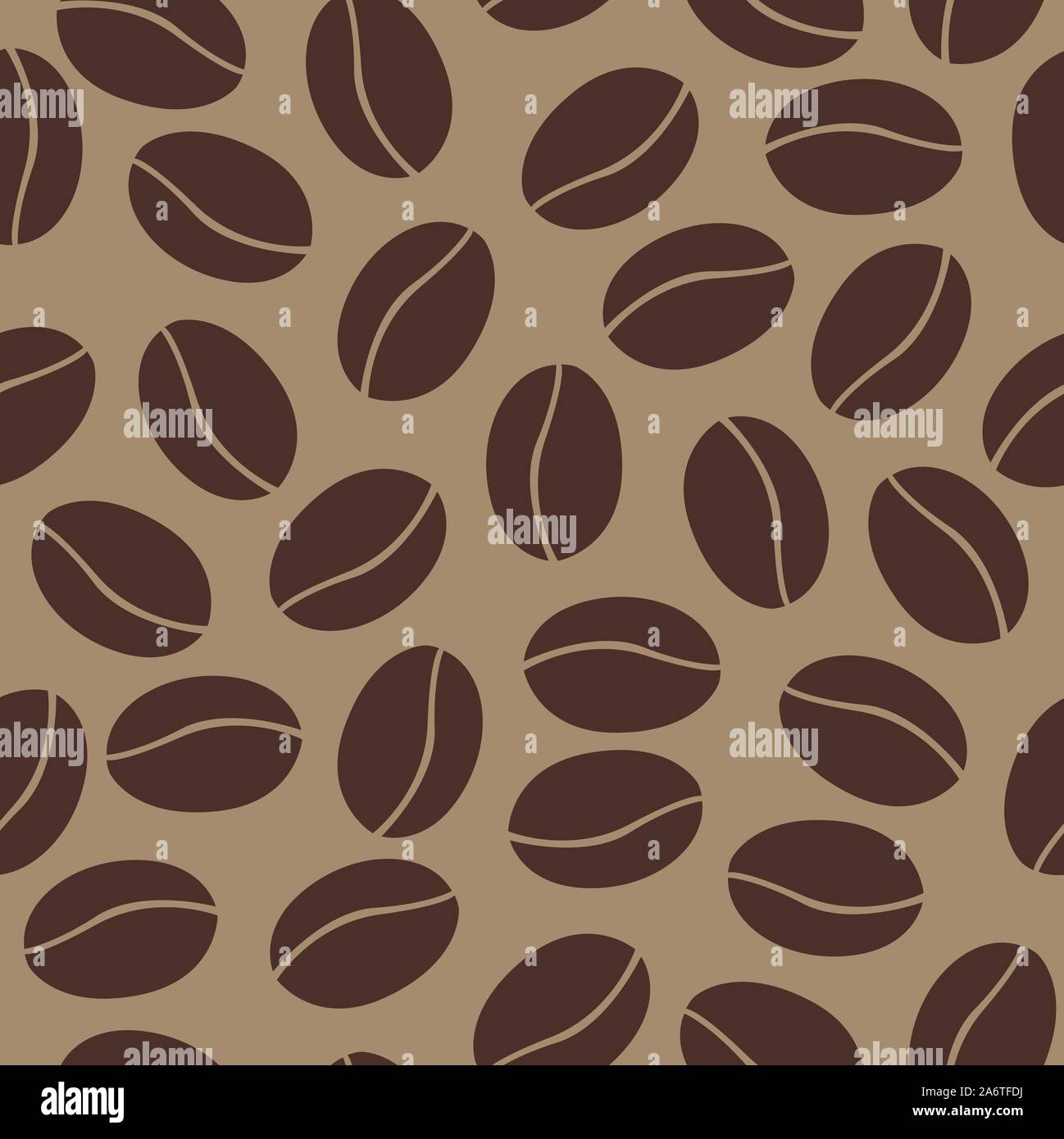 Seamless pattern with coffee beans on dark background. Repeating coffee ...