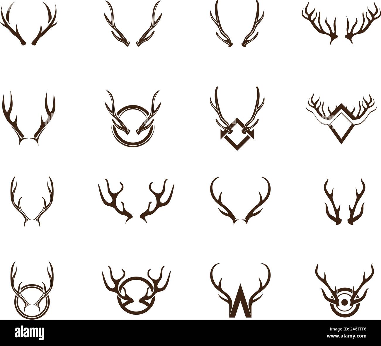 Deer Logo Template vector icon illustration design Stock Vector Image ...