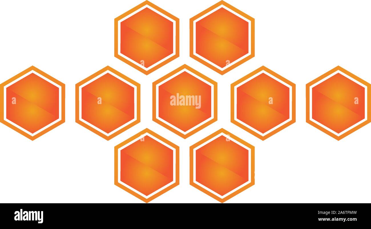 Honeycomb ilustration logo vector template Stock Vector Image & Art - Alamy