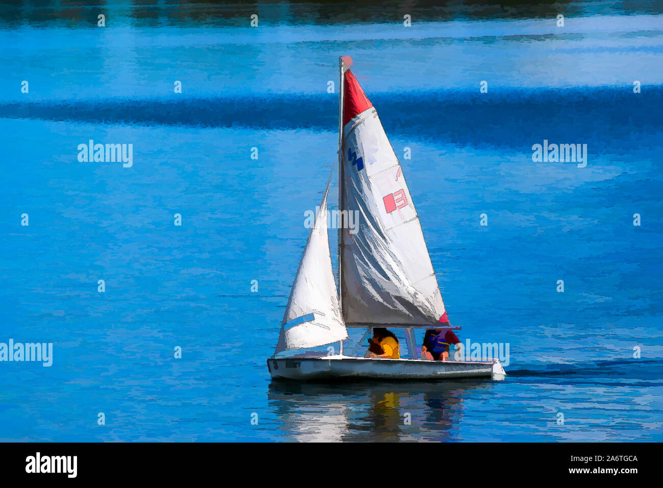 Sailing summertime fun Stock Photo - Alamy