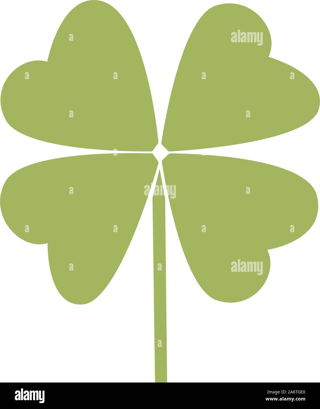 Simple symbol of clover leaf. Green Leaf. Flat vector Illustration ...