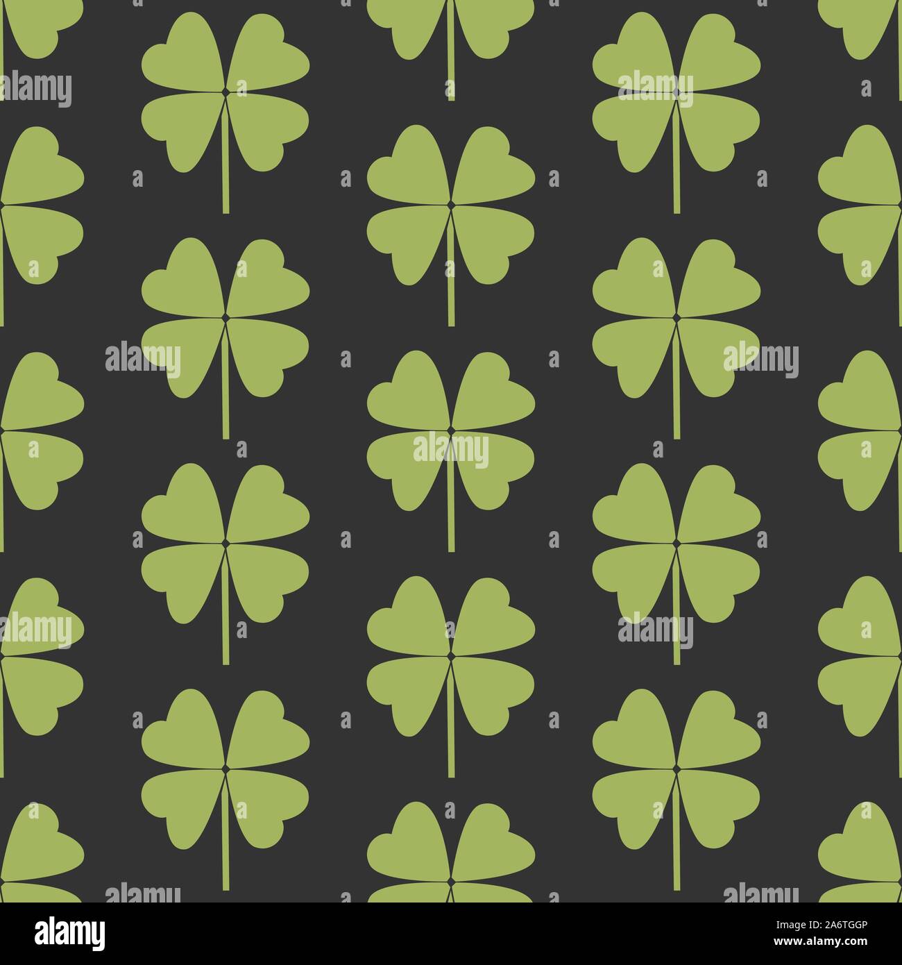 Seamless pattern with a simple leaf of clover. Flat vector Illustration ...