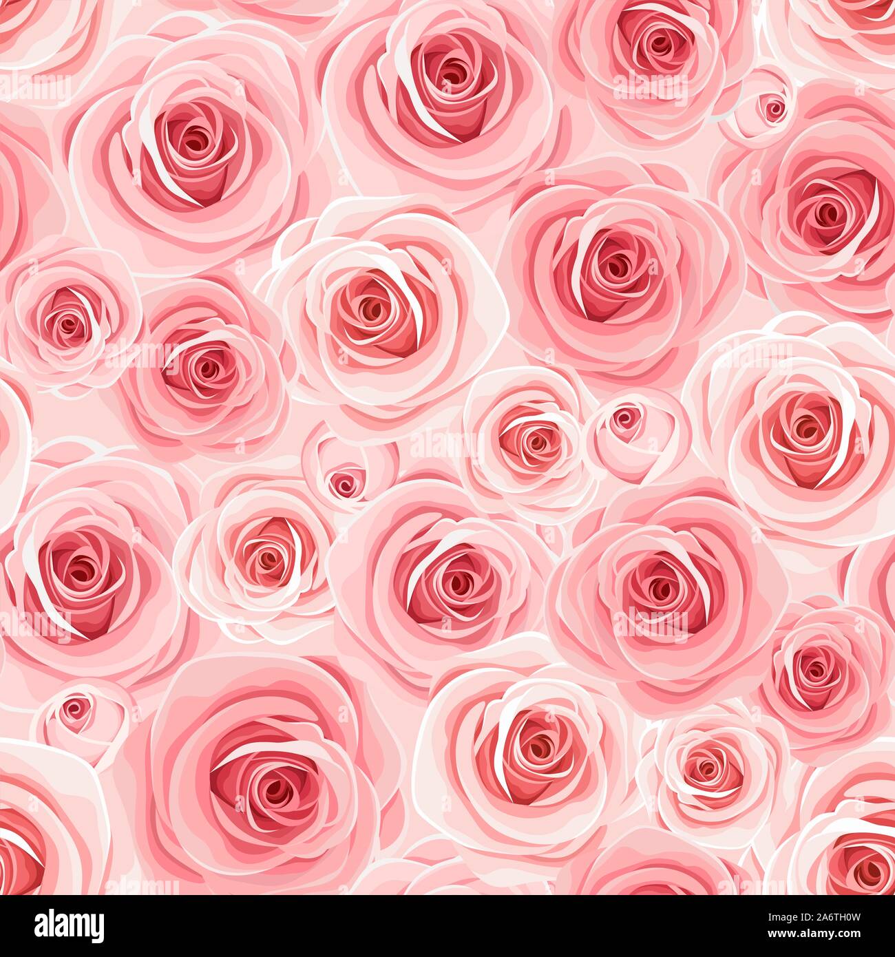 Vector seamless background texture with pink roses Stock Vector Image ...